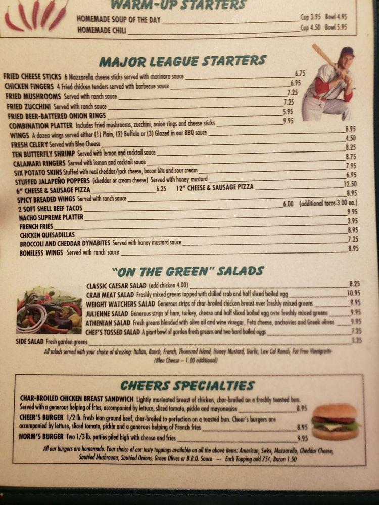 Menu at Cheers Food & Drink pub & bar, Munster