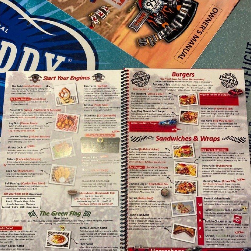 Menu at Route 66 Motorheads Bar and Grill, Museum and Entertainment ...
