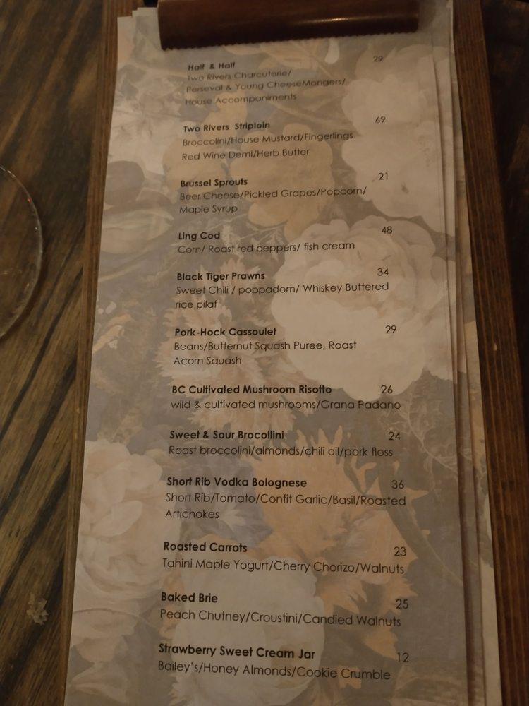 Menu at Salt & Brick pub & bar, Kelowna
