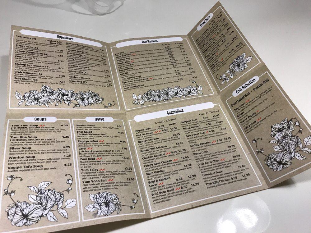Menu at Anchan House Of Thai Food restaurant, Braintree