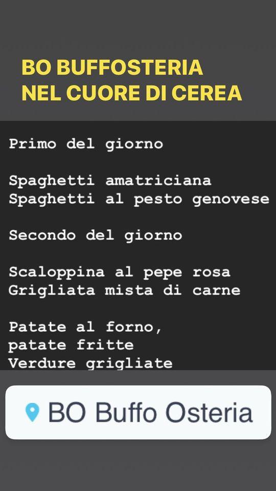 Speisekarte von Bo Buffo Osteria restaurant, Cerea