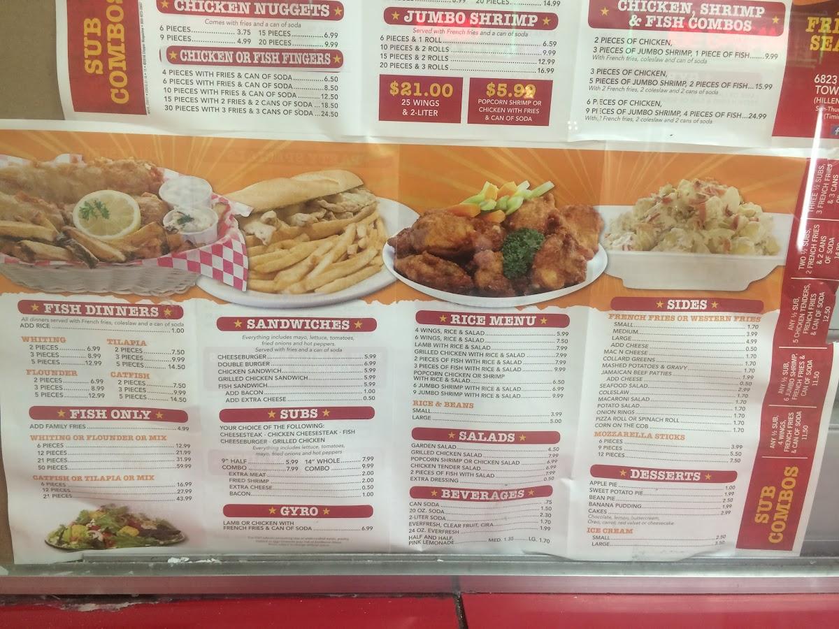 Menu at New York Fried Chicken & Seafood restaurant, Towson, Loch Raven ...