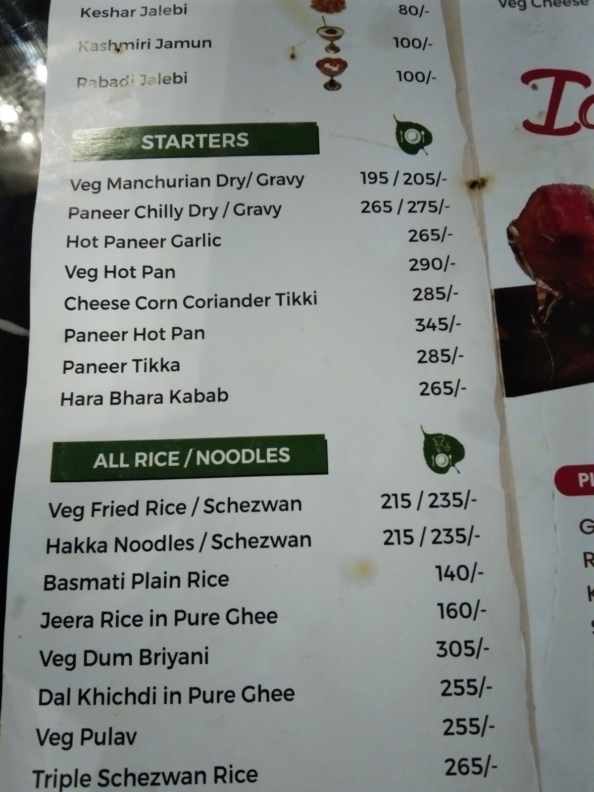 Menu at The Vegan Veg Restaurant, Aurangabad
