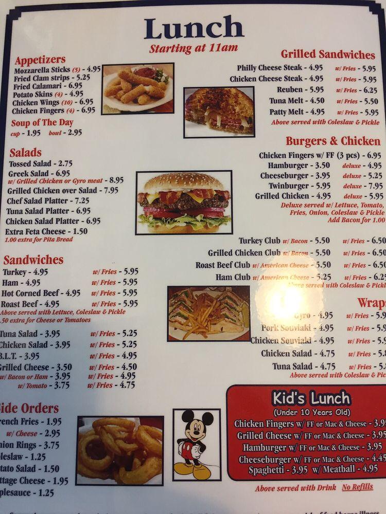 Menu at Nikos Grill restaurant, Hudson