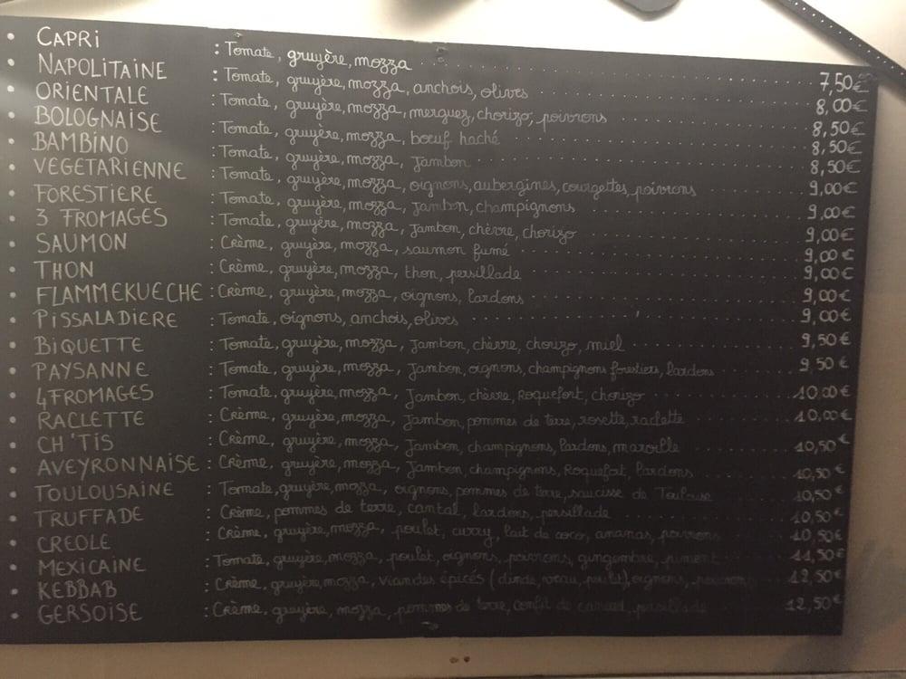 Menu at Pizza’iolo Chez Pat pizzeria, Toulouse