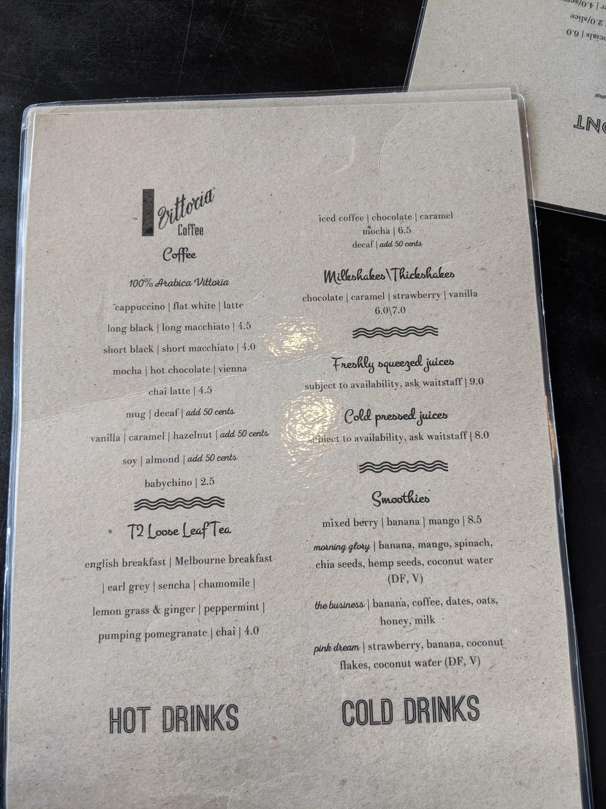 Menu at The Waterfront Cafe, Merimbula, Shops 1 & 2 Corner Beach ...