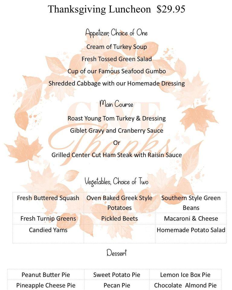 Menu at Bright Star Restaurant, Bessemer