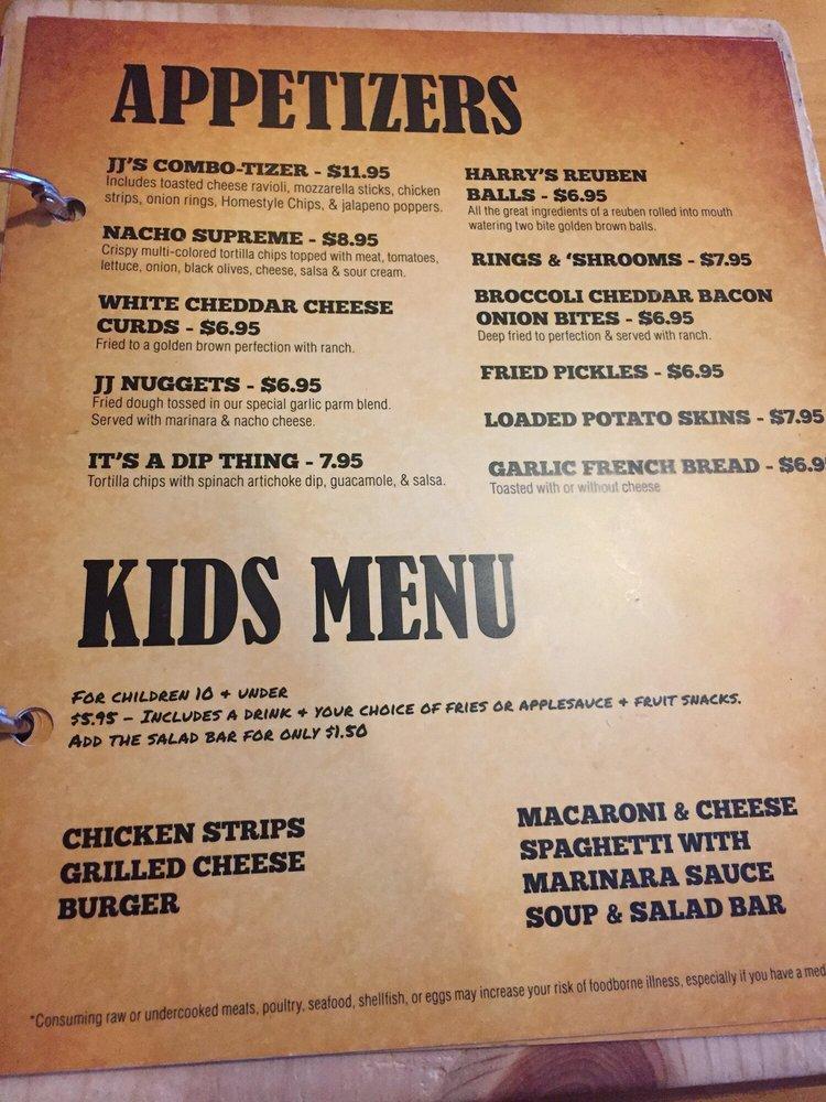 Menu at JJ & Freddie's BBQ, Stockton