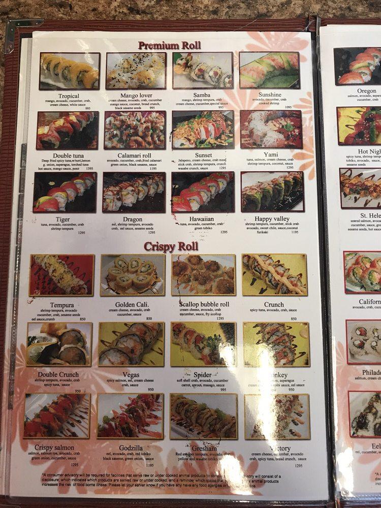 Menu at Yami Sushi & Teriyaki restaurant, Gresham, SW Highland Dr