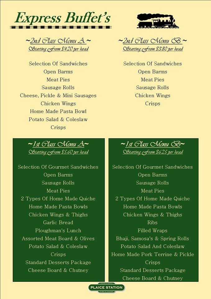 Menu at Express Buffet's, Warrington