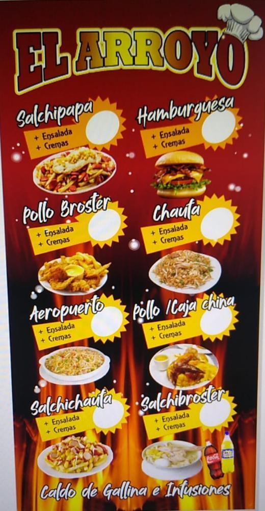 Carta de RESTAURANT_CHIFA "EL ARROYO", Peru