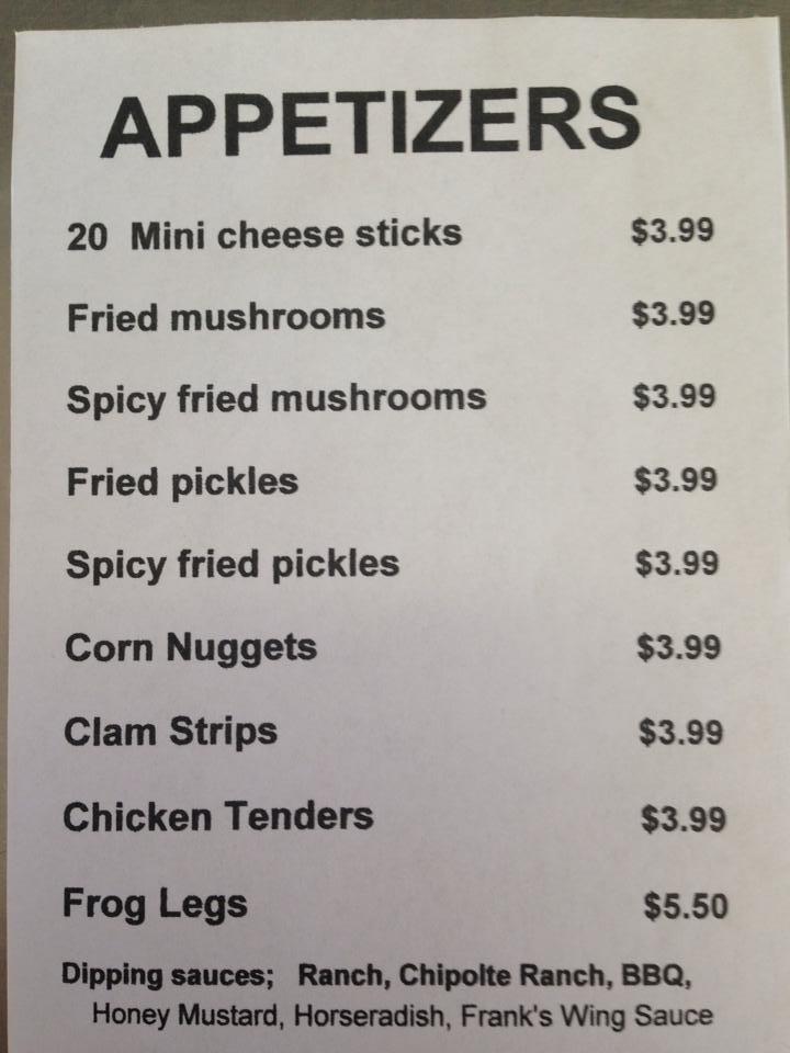 Menu at The Place To Be restaurant, Milltown, IN-64