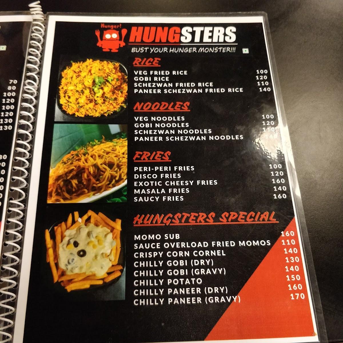 Menu at HUNGSTERS, Chennai, Door no. 43 plot