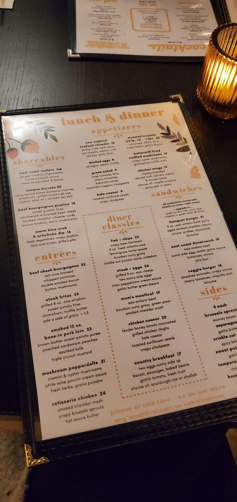 Menu at Mira Mira Diner desserts, Toronto, Queen St E