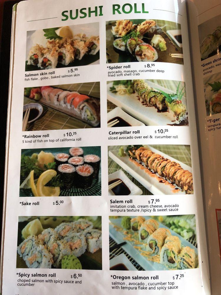 Menu at Momiji Japanese Restaurant, Canby