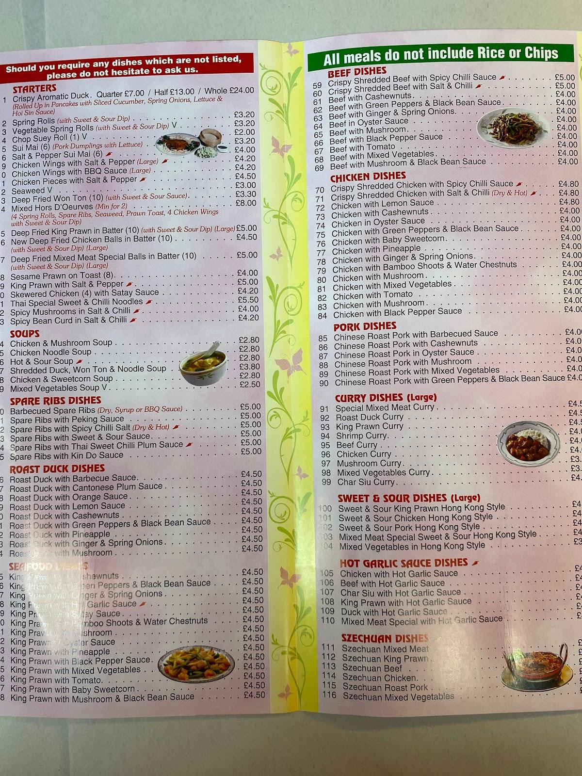 Menu at Sea Breeze Fish Bar, St Helens