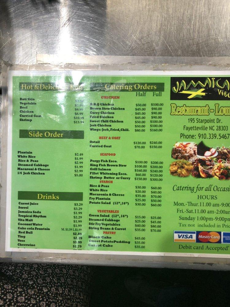 Carta del restaurante Jamaican Vibez( now open) place order on website ...