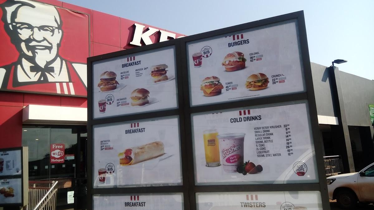 Menu At KFC Sibasa Restaurant Thohoyandou Menu At KFC Sibasa Restaurant Thohoyandou