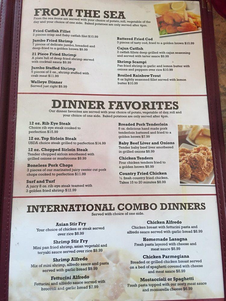 Menu at Benjamin's Restaurant, Covington