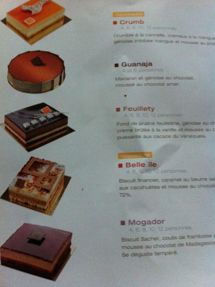 Menu at Thierry Mulhaupt Patissier desserts, Colmar