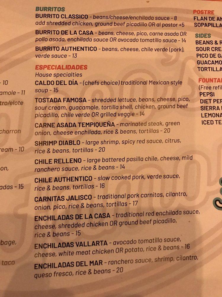 Menu at Franco's Famous pub & bar, Laguna Hills
