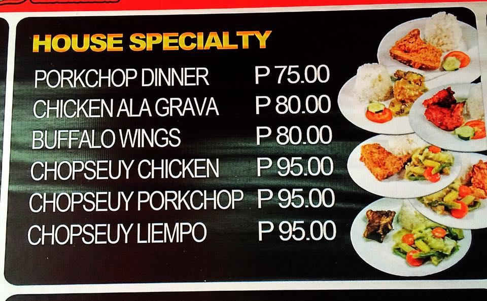 Menu at Baste Restaurant by Chef Joel Sebastian, Olongapo