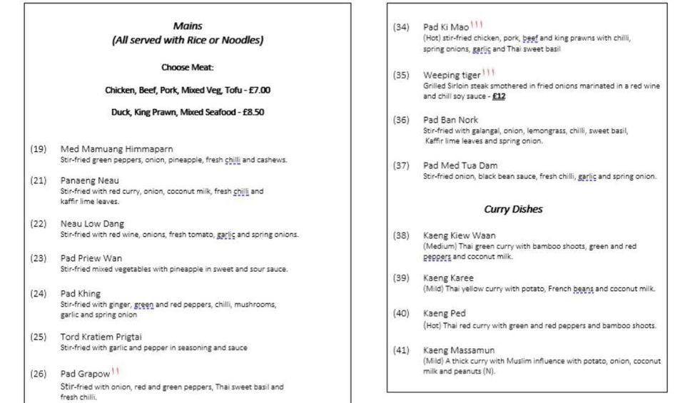 Menu at Bay View pub & bar, Swansea