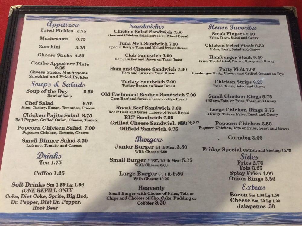 Menu at Little taste of heaven restaurant, Andrews, W Broadway St