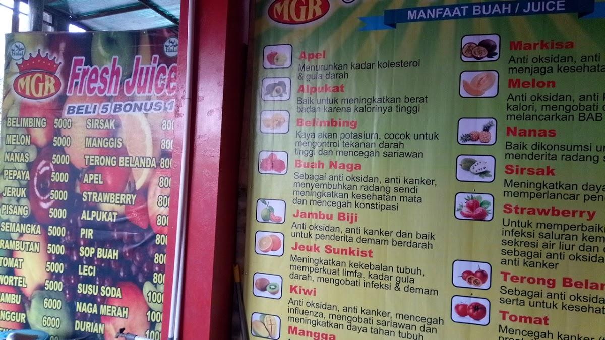 Menu at MGR SEAFOOD 3 restaurant, Bandung