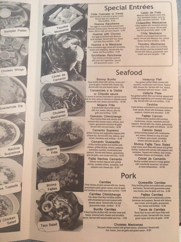 Menu at Mi Jalisco Mexican Restaurant, Corbin