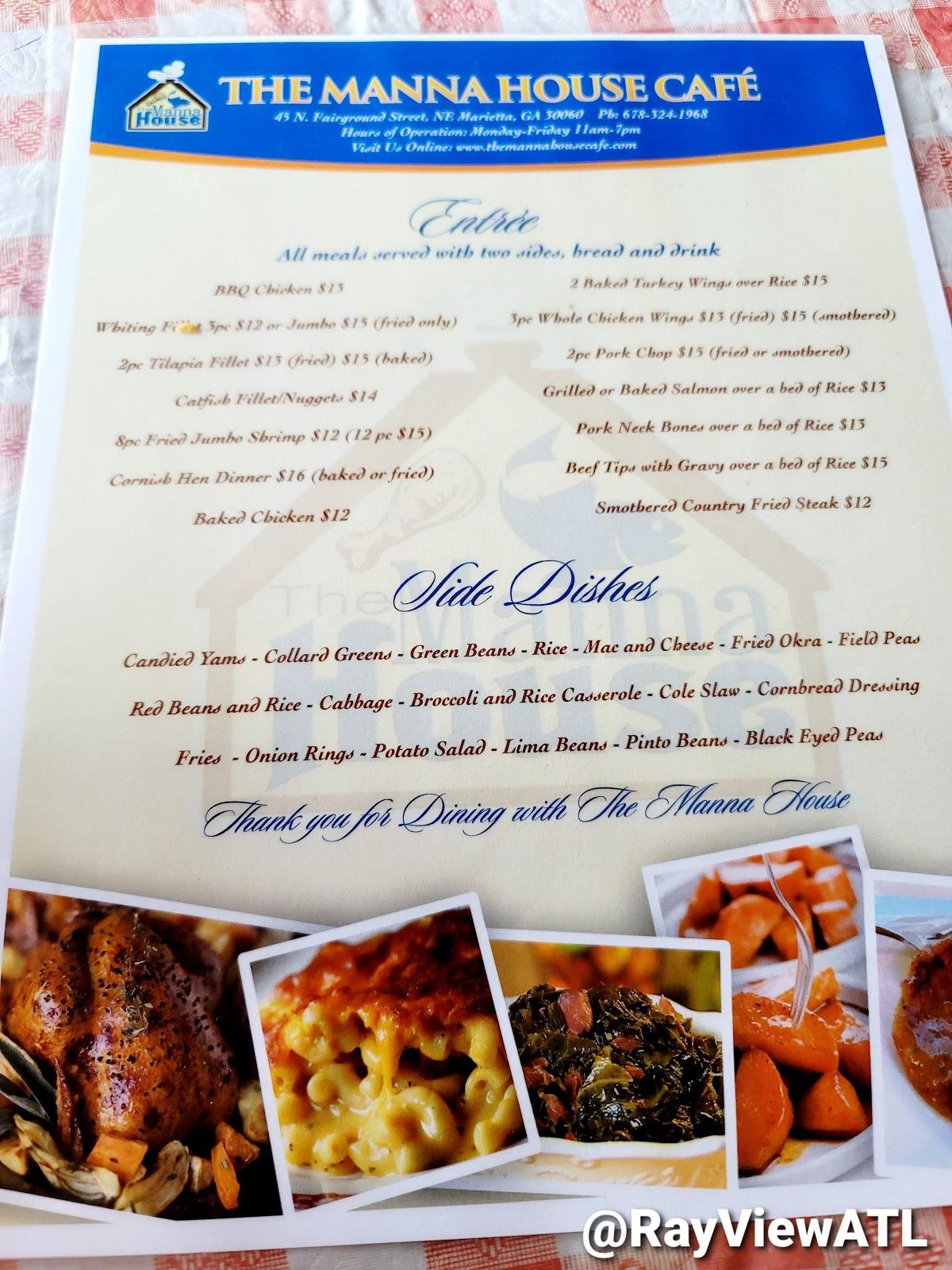 Menu at The Manna House Cafe, Marietta, 234 Windy Hill Rd