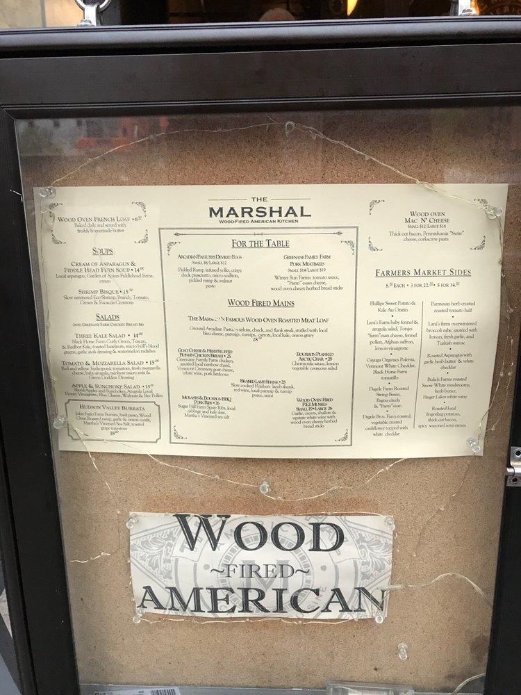 Menu at The Marshal pizzeria, West New York