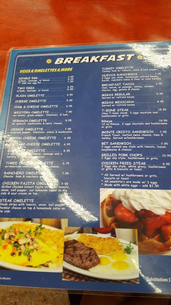 Menu at Yale Street Grill restaurant, Houston