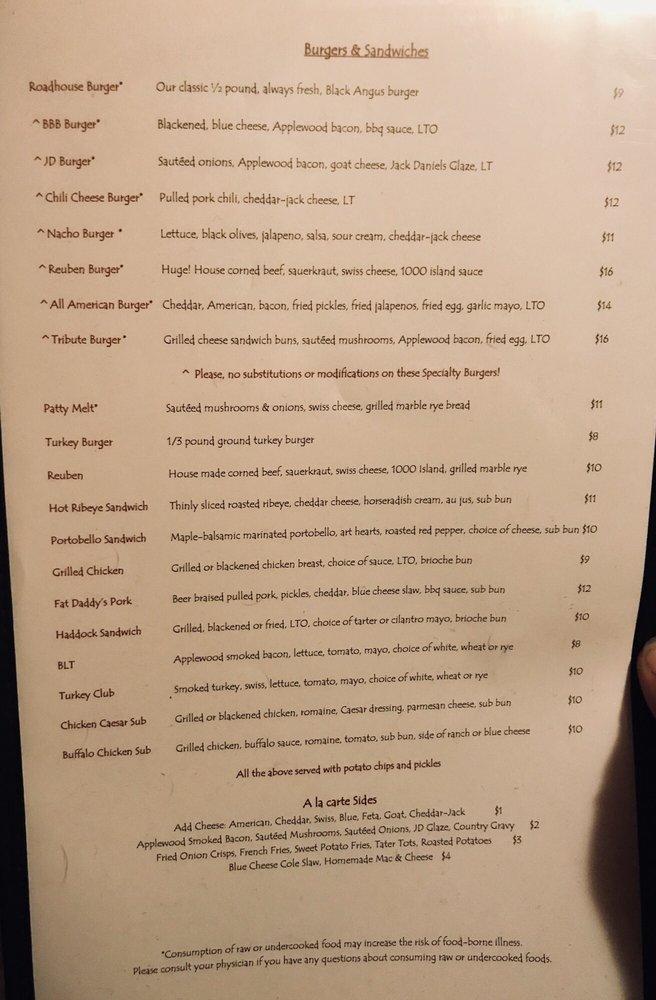 Menu at The Montsweag Restaurant, Woolwich, 942 US-1