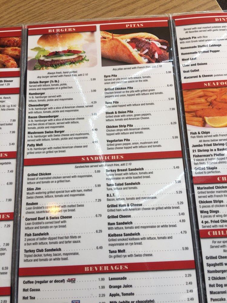 Menu at Sam's Place restaurant, Livonia