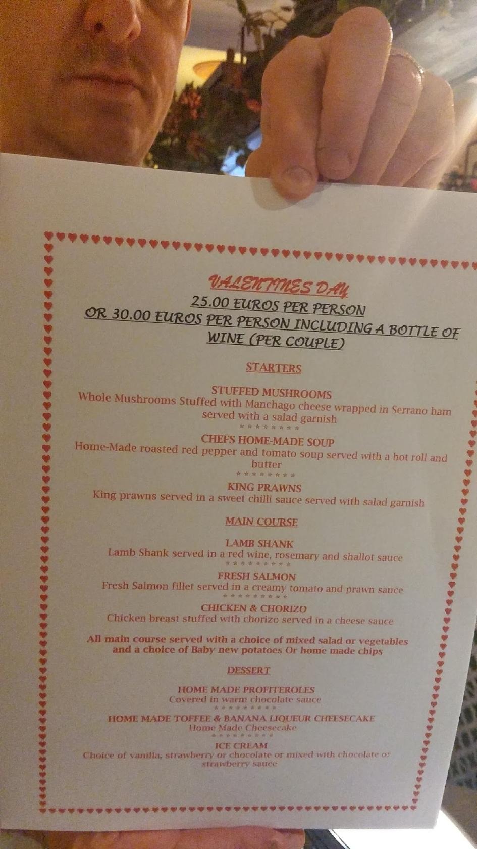 Menu at Sopranos Restaurant, Benalmádena, Av. Blas Infante