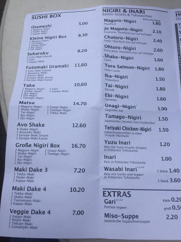 Speisekarte von Superkato restaurant, Frankfurt am Main