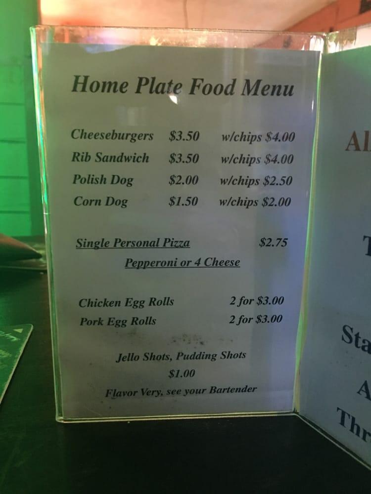 Menu at Home Plate Tavern pub & bar, Tacoma