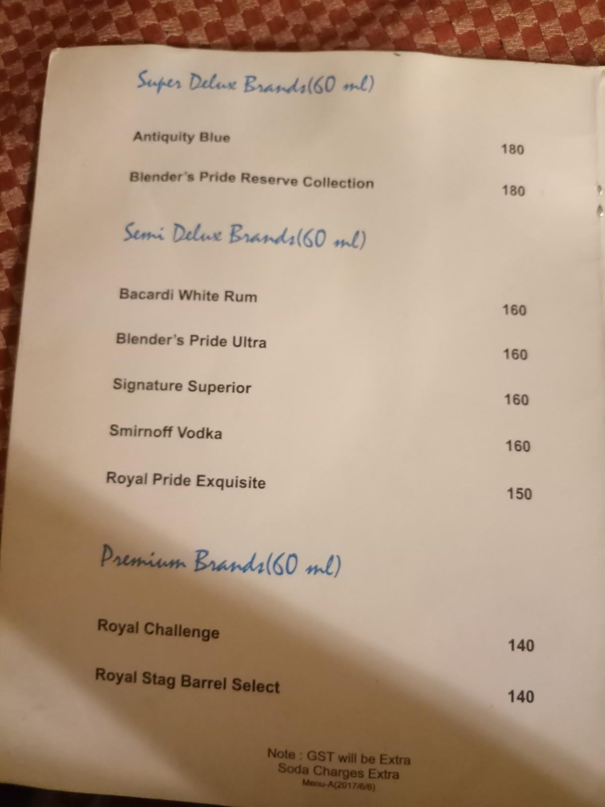 Menu at Magpie Tourist Resort, Faridabad