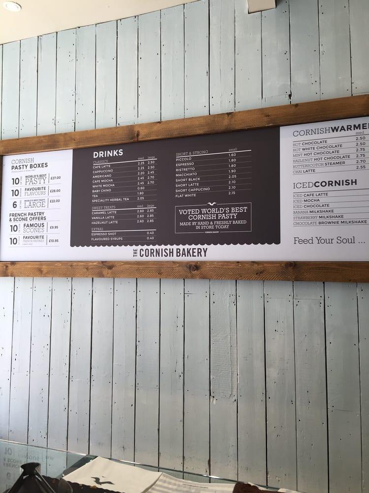 Menu at The Cornish Bakery, Bath, 7 Abbey Churchyard