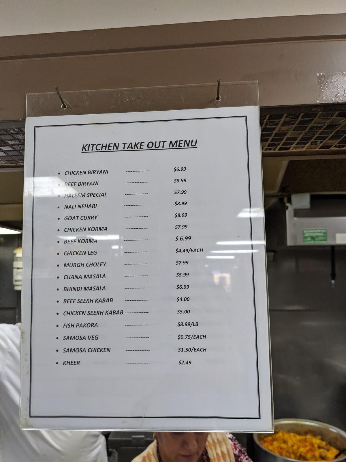 Menu at Calgary Produce Market restaurant, Calgary