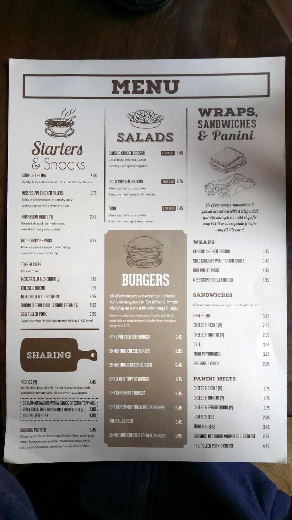 Menu at Golden Lion pub & bar, Basingstoke