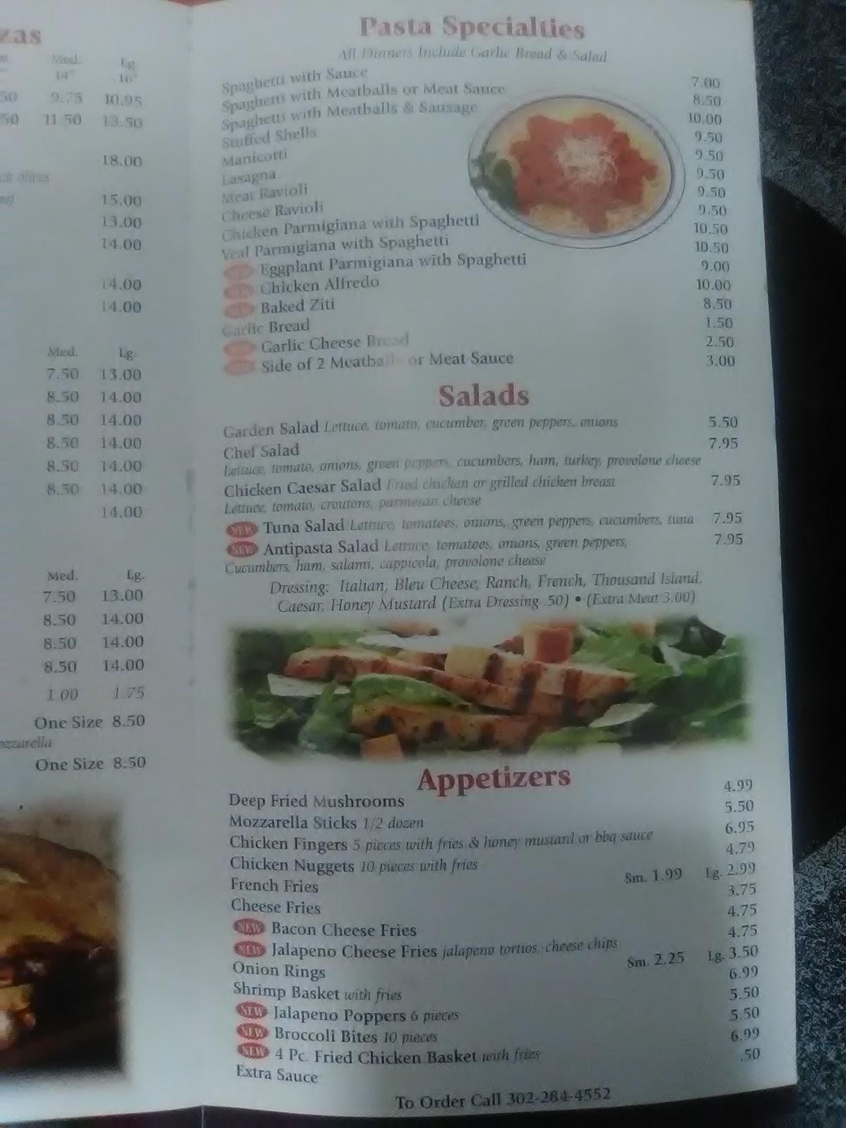 Menu at Felton Pizza pizzeria, Felton