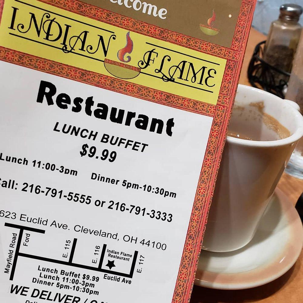 Menu at Indian Flame Restaurant, Cleveland