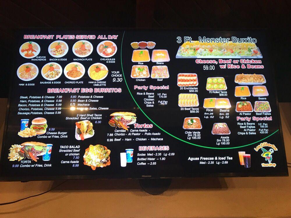 Menu at Los Jilberto's Taco Shop Borrego Springs restaurant, Borrego ...