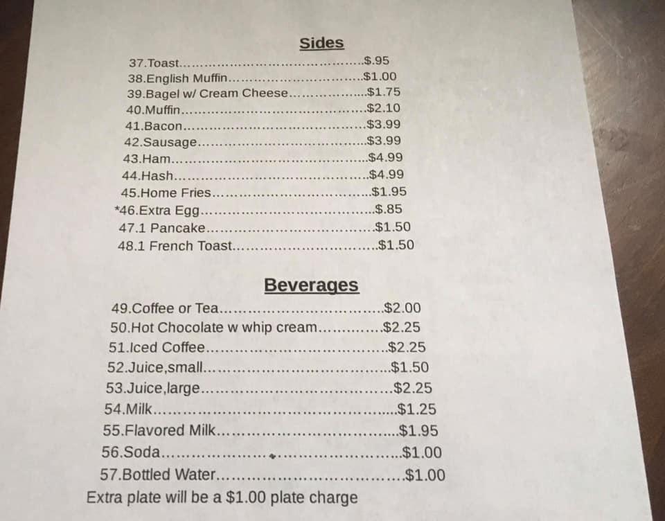 Menu at Flavors Restaurant, Pawtucket