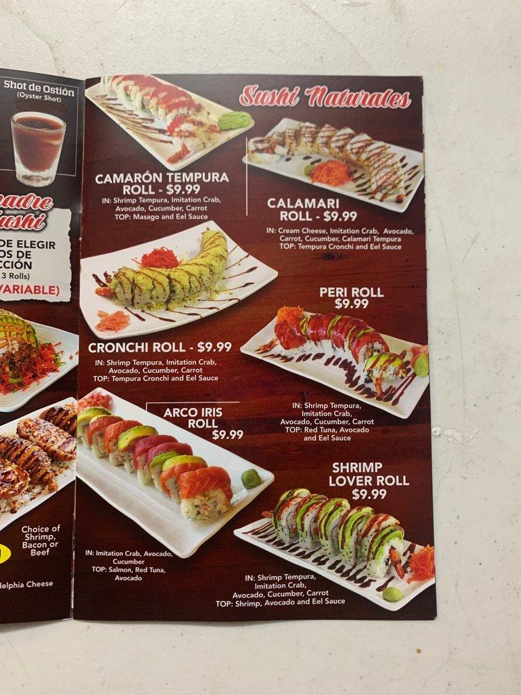 Menu at El Peri Sushi restaurant, Paramount