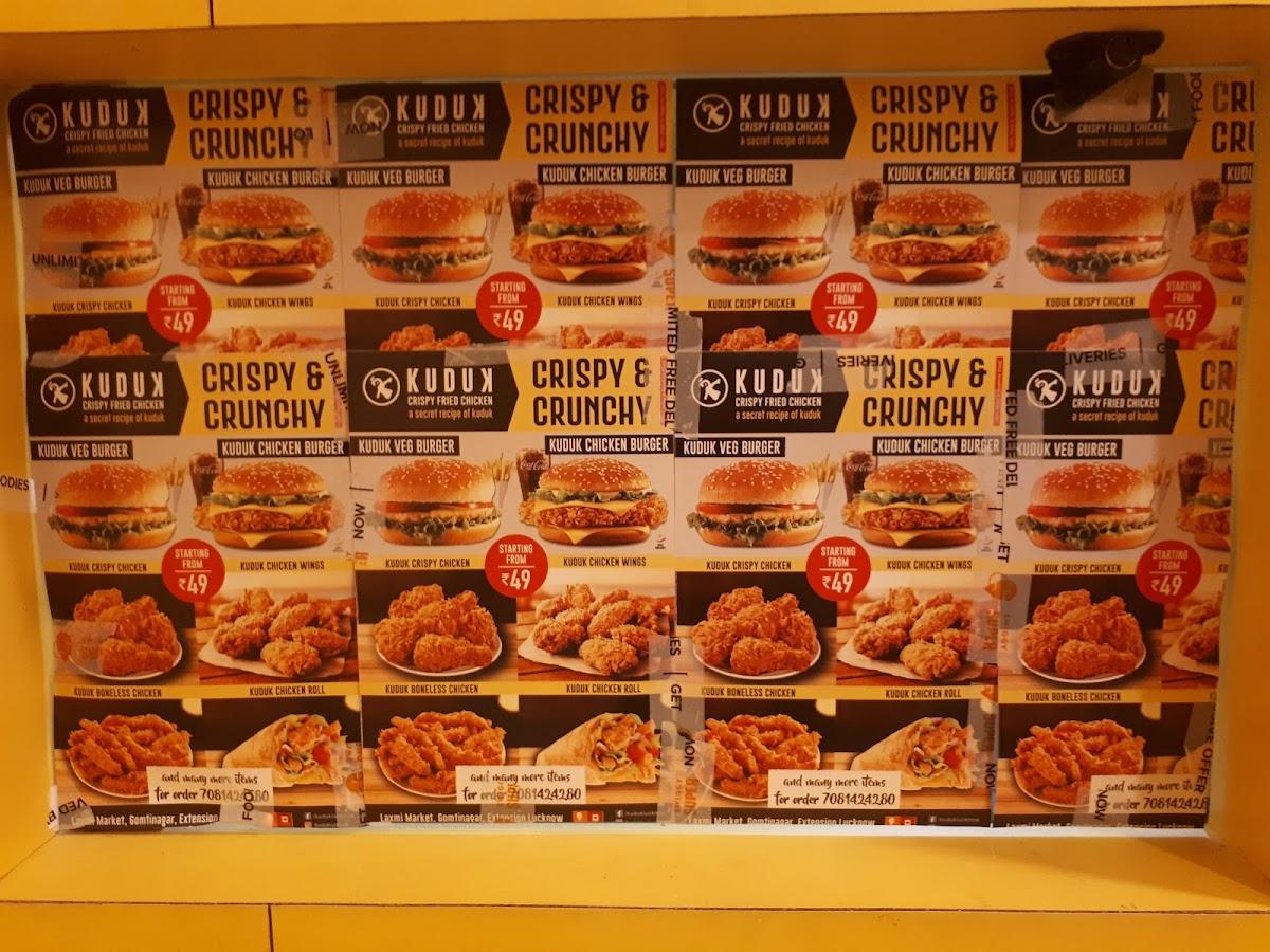 Menu at Kuduk Chicken Gomtinagar (best fried chicken in lucknow ...