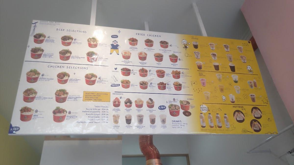 Menu at Little Noona Coffee & Fat Oppa Express restaurant, Bandung