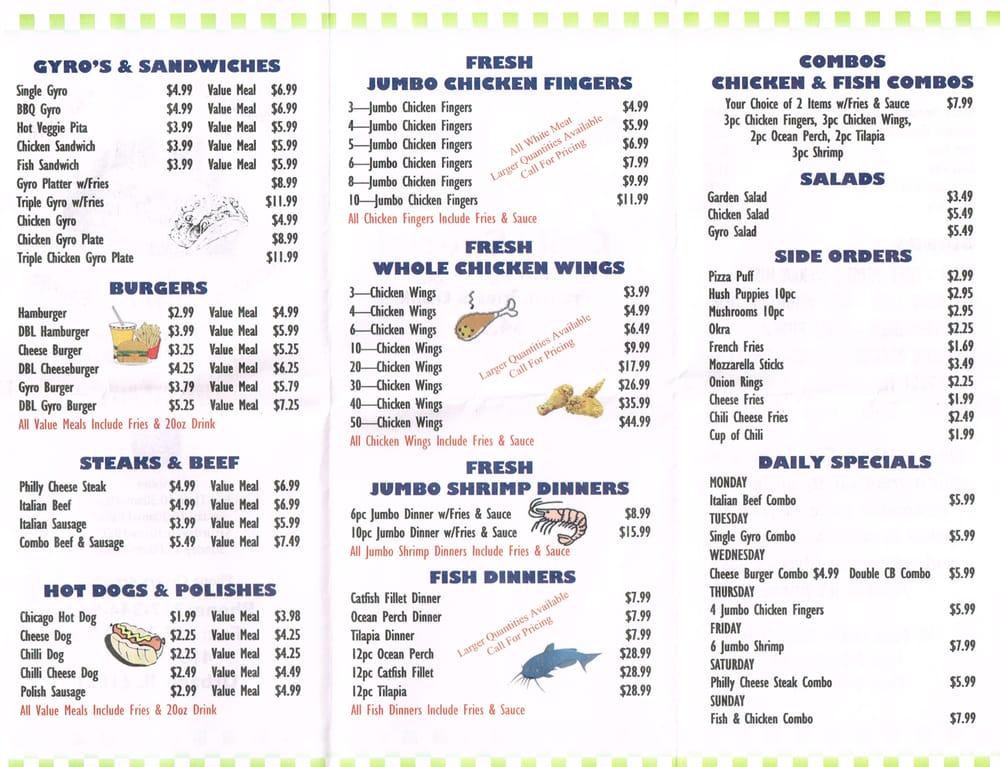 Menu at Windy City Express restaurant, Urbana, 410 N Race St